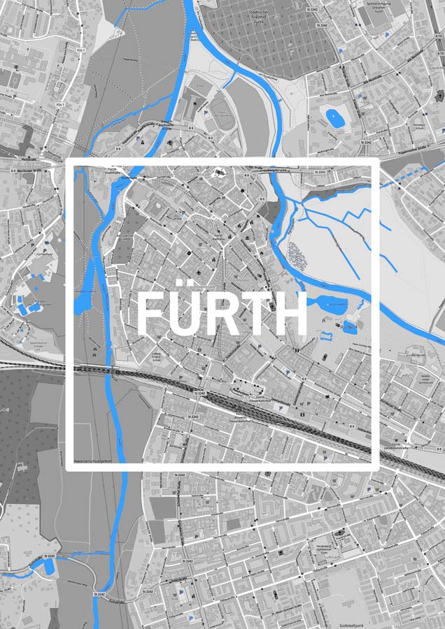 KlausUndSo - Fürth - Framed City - Stadtplan