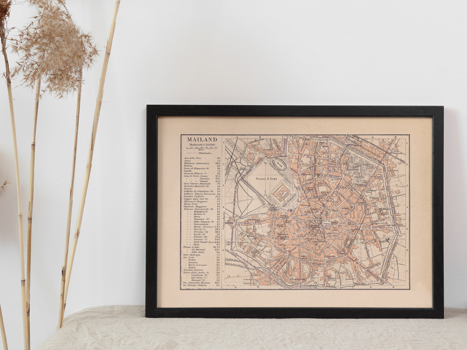 KlausUndSo - Vintage Print - Stadtplan Mailand